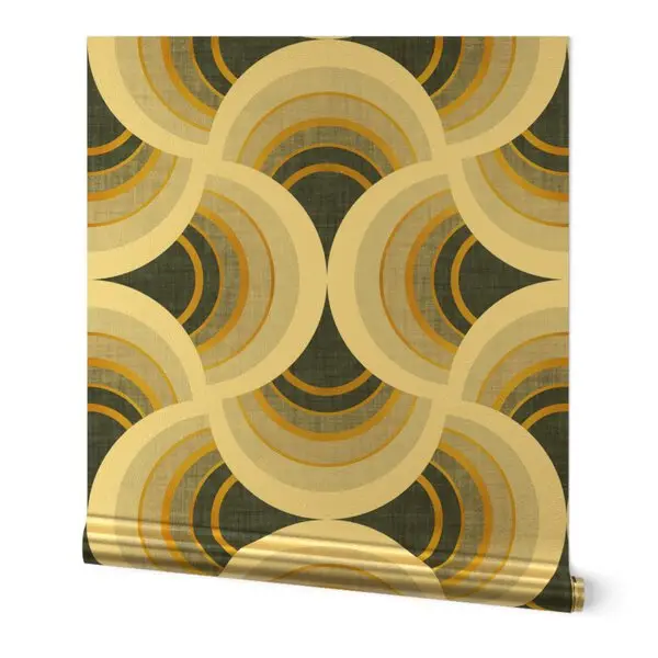 Spoonflower Vintage Retro Geometric Abstract Wallpaper Art Wallpaper