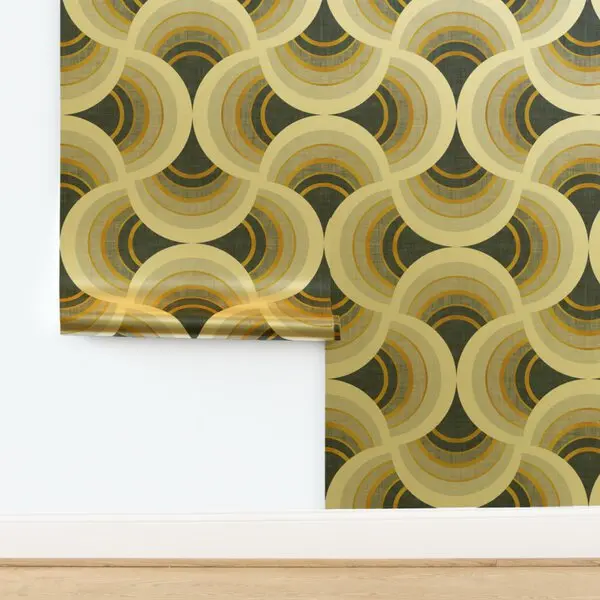 Spoonflower Vintage Retro Geometric Abstract Wallpaper Art Wallpaper