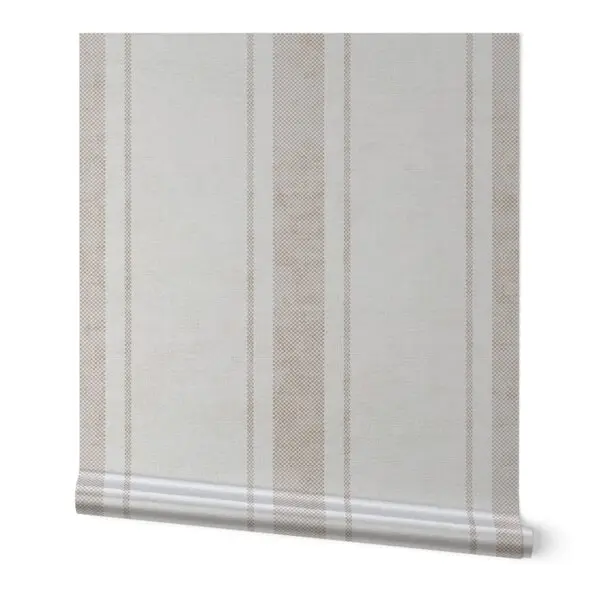 Spoonflower Stripe Modern Geometric Baby Line Decor Nursery Custom Pre-pasted Wallpaper