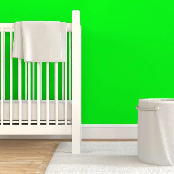 Spoonflower Coordinate Solid Neon Color Acid Traditional Wallpaper - Green