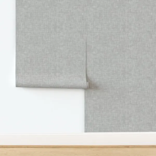 Spoonflower Texture Look Cool Grey Ash Custom Pre-pasted Wallpaper - Gray