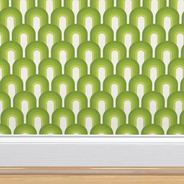 Spoonflower Mod Rainbow 100% Natural Sisal Grasscloth Wallcovering