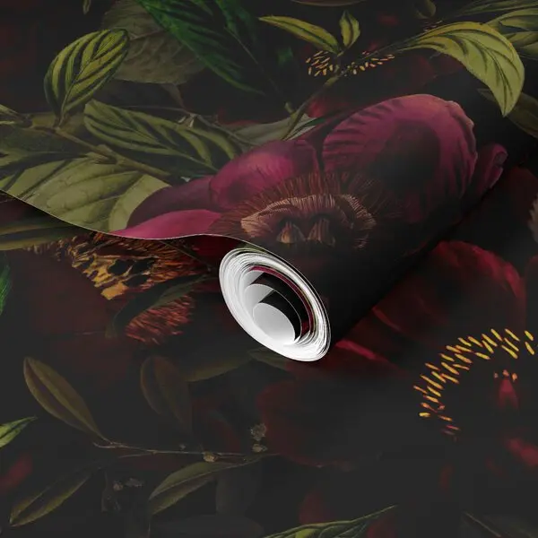 Spoonflower Romantic Classic Flower Home Decor Garden Custom Removable Wallpaper