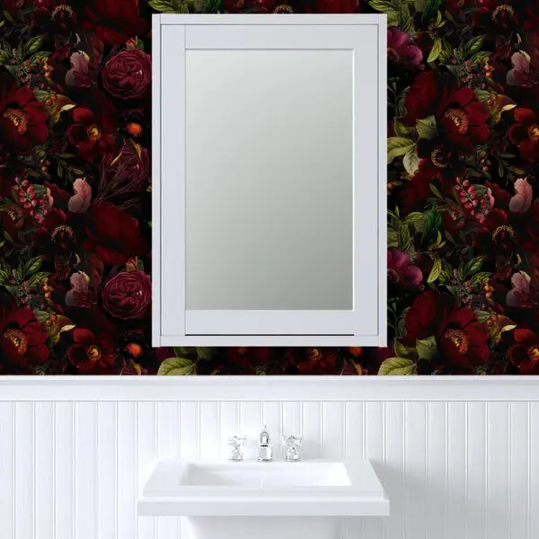 Spoonflower Romantic Classic Flower Home Decor Garden Custom Removable Wallpaper