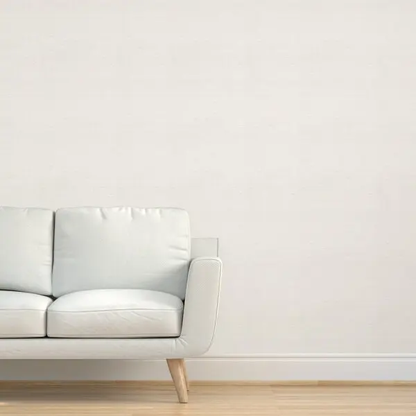 Spoonflower Solid 100% Natural Sisal Grasscloth Wallcovering - White