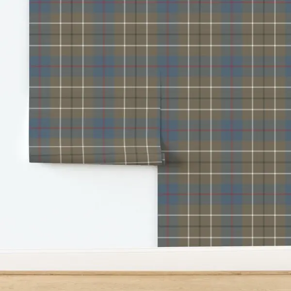 Spoonflower Tartan Scottish Muted Faded Ancient Weathered Traditional Wallpaper