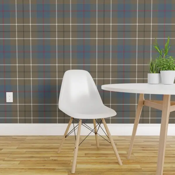 Spoonflower Tartan Scottish Muted Faded Ancient Weathered Traditional Wallpaper