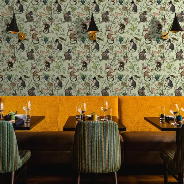 Spoonflower Chinoiserie Vintage Flowers Victorian Animals Custom Pre-pasted Wallpaper