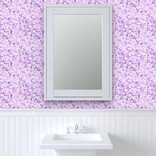 Spoonflower Confetti Party Birthday Celebrate Festival Custom Pre-pasted Wallpaper - Purple