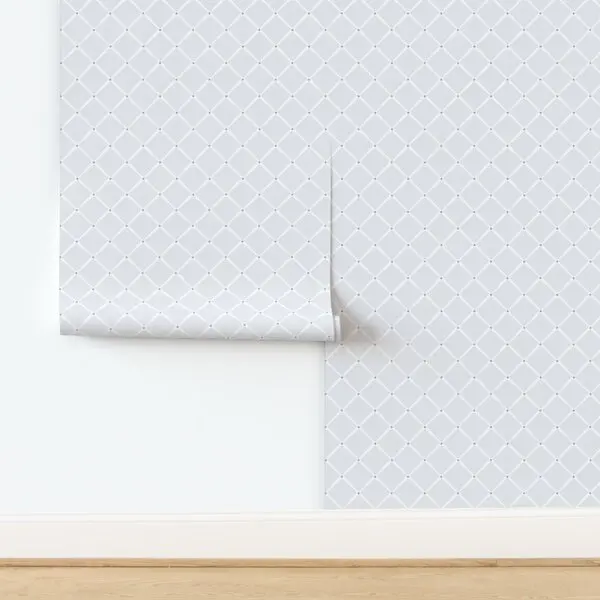 Spoonflower Diamonds Grey Geometric Squares Graphic Serenity Custom Pre-pasted Wallpaper