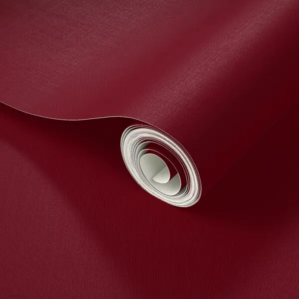 Spoonflower Red Plain Maroon Solid Claret Oxblood Custom Pre-pasted Wallpaper - Brown,red