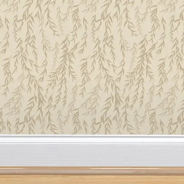Spoonflower Willow ~ Neutral Medium 100% Natural Sisal Grasscloth Wallcovering