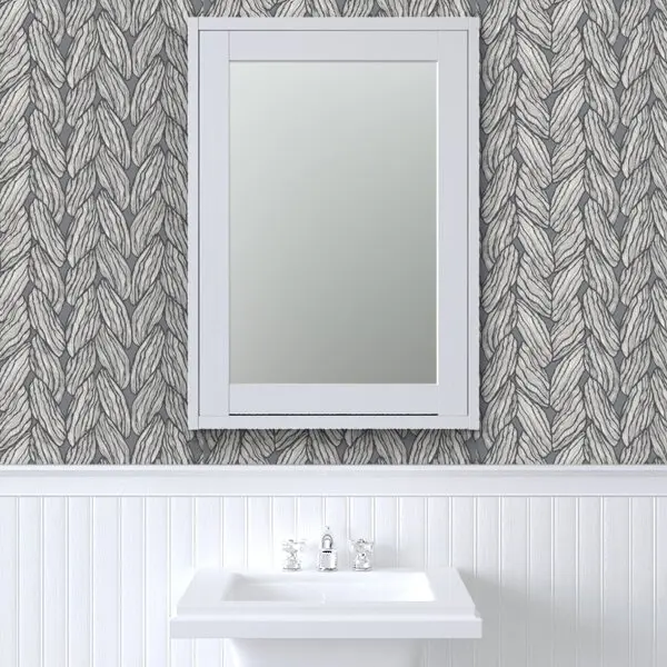 Spoonflower Faux Cable Stitch Knitting Texture Custom Removable Wallpaper