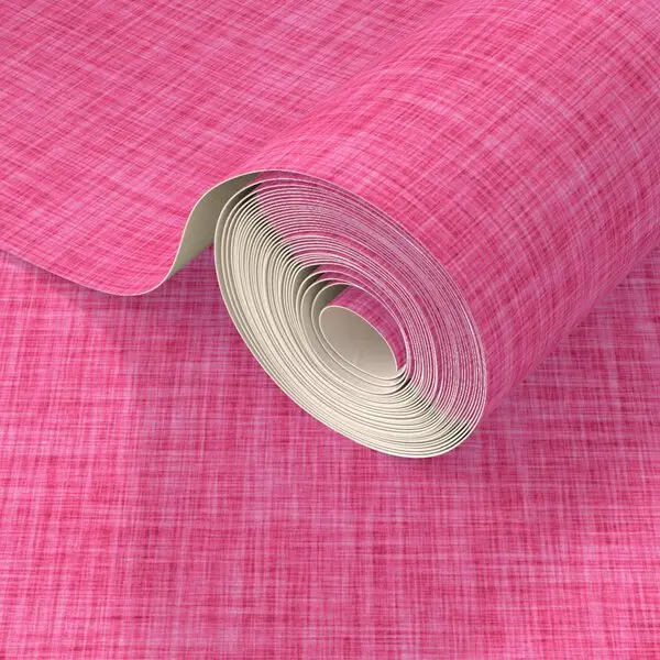 Spoonflower Neon 100% Natural Sisal Grasscloth Wallcovering - Pink