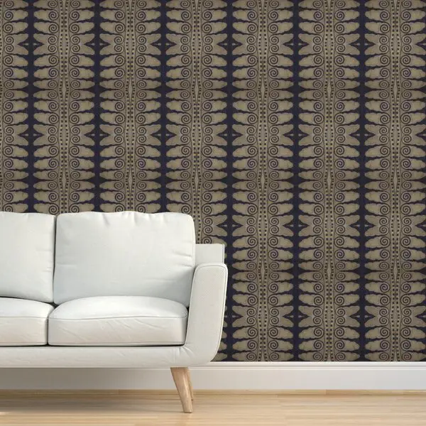 Spoonflower Mosaic Vienna 100% Natural Sisal Grasscloth Wallcovering