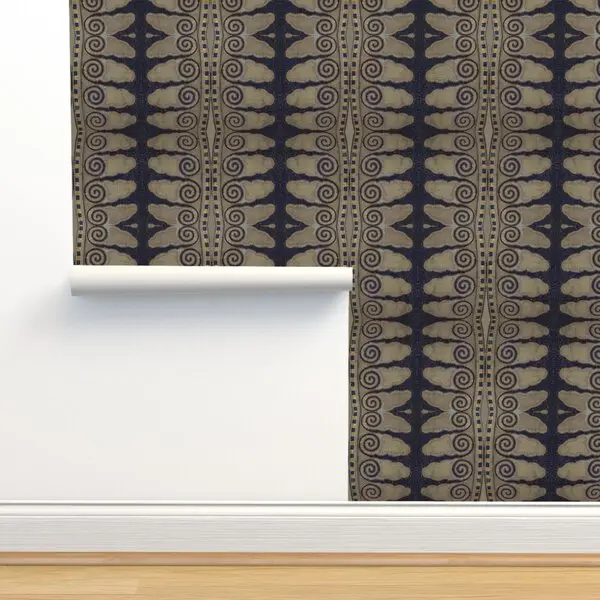 Spoonflower Mosaic Vienna 100% Natural Sisal Grasscloth Wallcovering