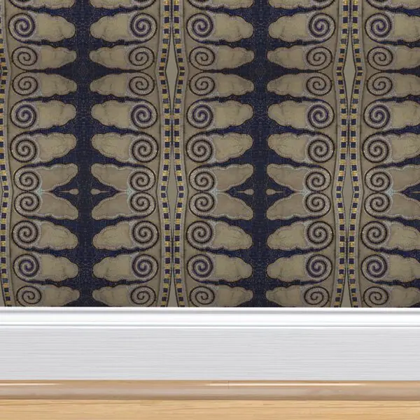 Spoonflower Mosaic Vienna 100% Natural Sisal Grasscloth Wallcovering