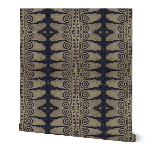 Spoonflower Mosaic Vienna 100% Natural Sisal Grasscloth Wallcovering