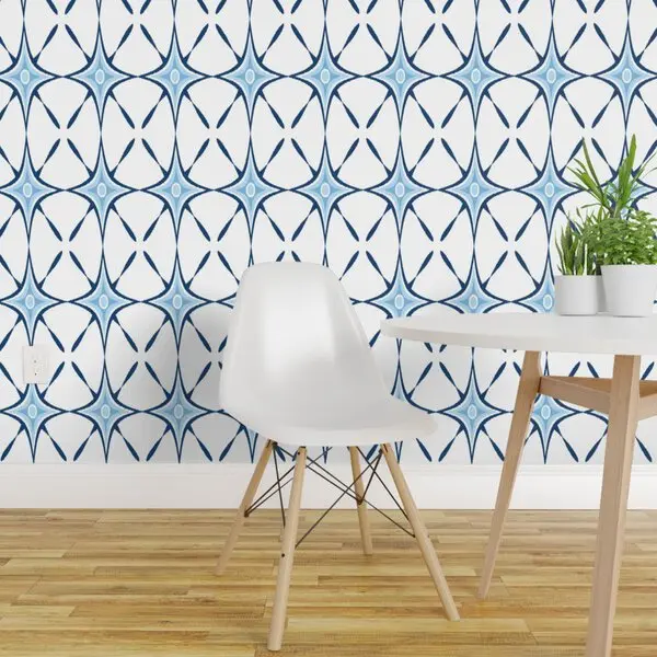 Spoonflower Modern Diamond Bold Mudroom Lattice Trellis Traditional Wallpaper