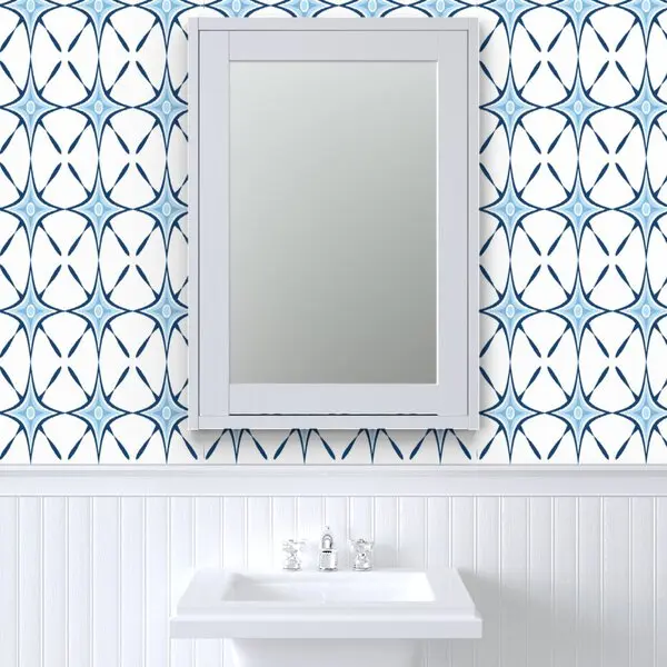 Spoonflower Modern Diamond Bold Mudroom Lattice Trellis Custom Removable Wallpaper