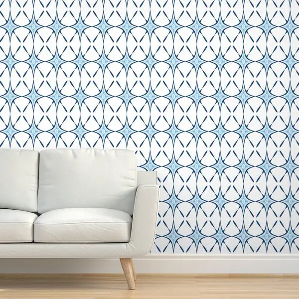 Spoonflower Modern Diamond Bold Mudroom Lattice Trellis Custom Removable Wallpaper