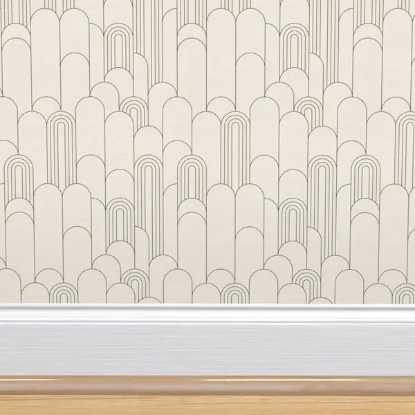 Spoonflower Geometric Clouds Rainbows Neutral Cream Green 100% Natural Sisal Grasscloth Wallcovering