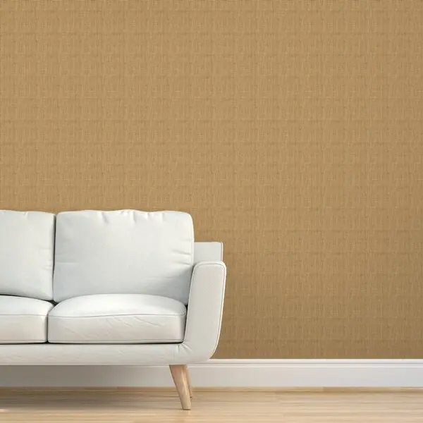 Spoonflower Woven Texture Endless Custom Removable Wallpaper - Brown