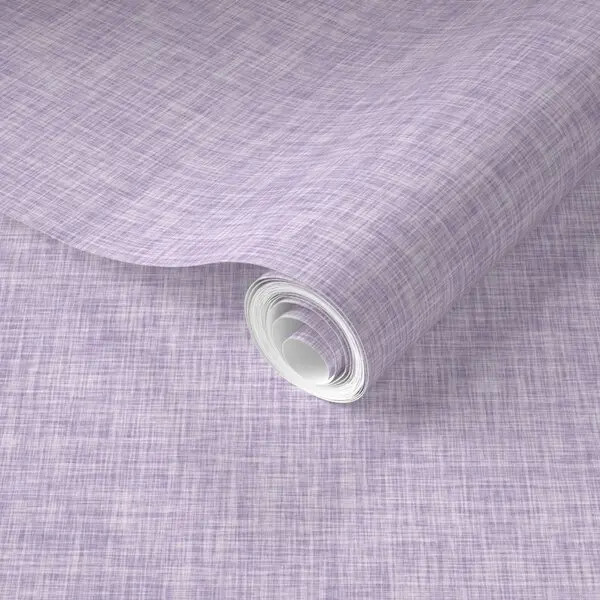 Spoonflower Lavender Custom Pre-pasted Wallpaper - Purple