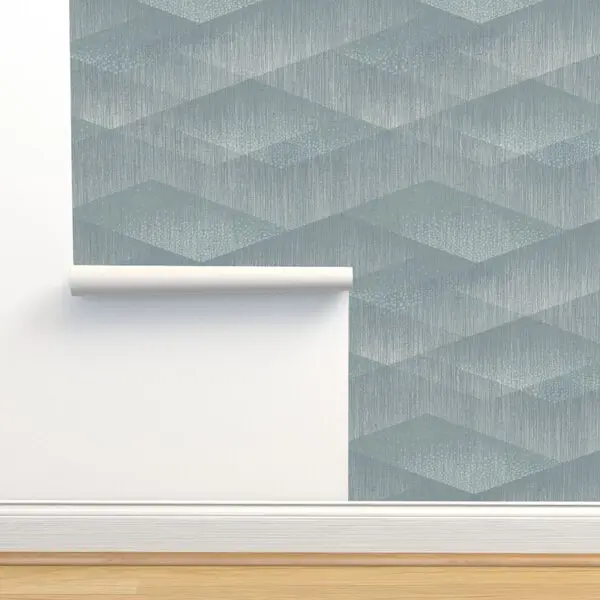 Spoonflower Mountainridge Mmslate 100% Natural Sisal Grasscloth Wallcovering