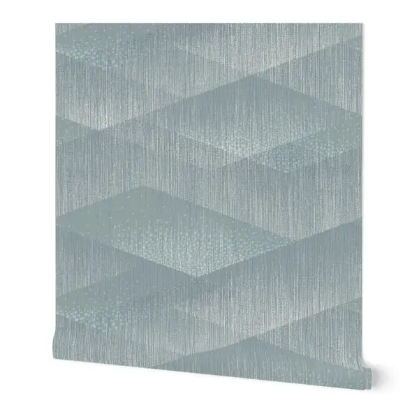 Spoonflower Mountainridge Mmslate 100% Natural Sisal Grasscloth Wallcovering
