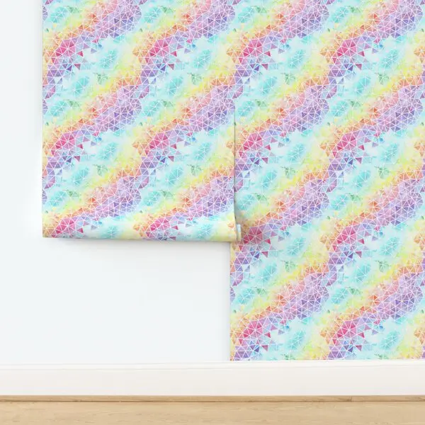 Spoonflower Mosaic Custom Pre-pasted Wallpaper