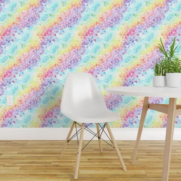 Spoonflower Mosaic Custom Pre-pasted Wallpaper