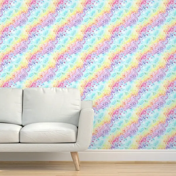 Spoonflower Mosaic Custom Pre-pasted Wallpaper