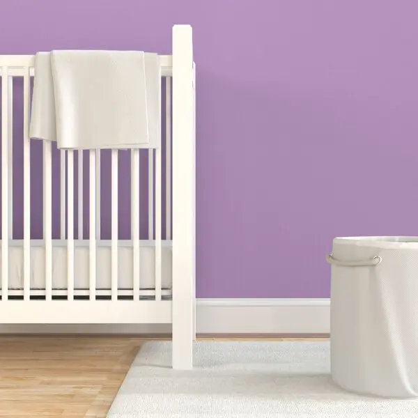 Spoonflower Solid Lavender Miami Vice Traditional Wallpaper