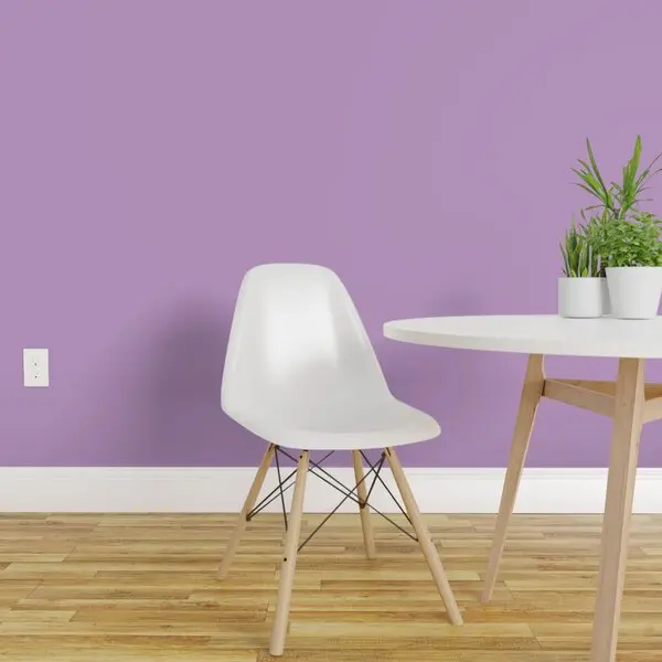 Spoonflower Solid Lavender Miami Vice Traditional Wallpaper