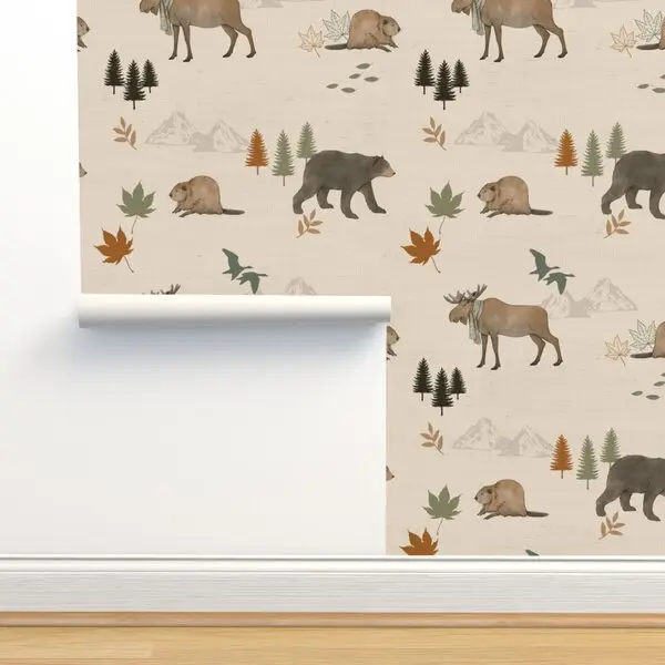 Spoonflower Canadian Nature 100% Natural Sisal Grasscloth Wallcovering