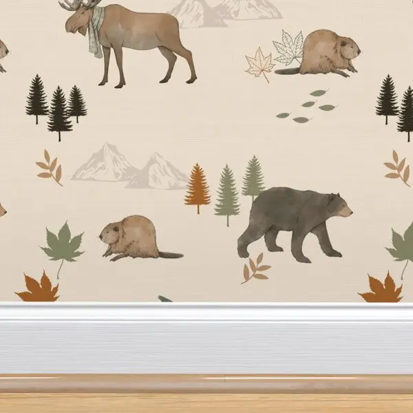 Spoonflower Canadian Nature 100% Natural Sisal Grasscloth Wallcovering
