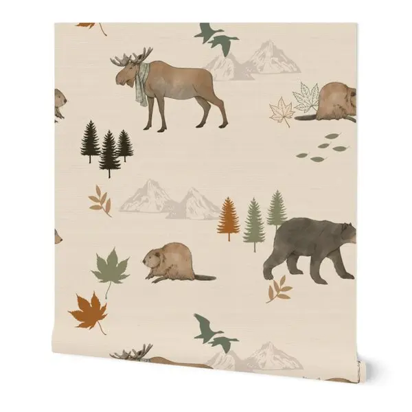 Spoonflower Canadian Nature 100% Natural Sisal Grasscloth Wallcovering