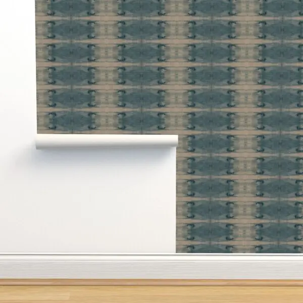 Spoonflower Muted Shibori 100% Natural Sisal Grasscloth Wallcovering