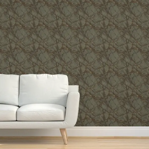 Spoonflower Wispy Taupe 100% Natural Sisal Grasscloth Wallcovering