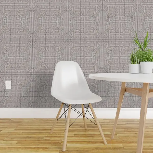 Spoonflower French Line Traditional Wallpaper