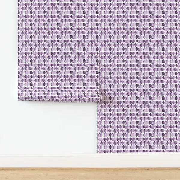 Spoonflower Lilac Lavender Watercolor Abstract Custom Removable Wallpaper - Purple