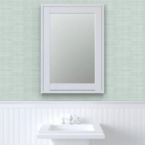 Spoonflower Sage Coordinate Solid Texture Seafoam Blue Custom Pre-pasted Wallpaper