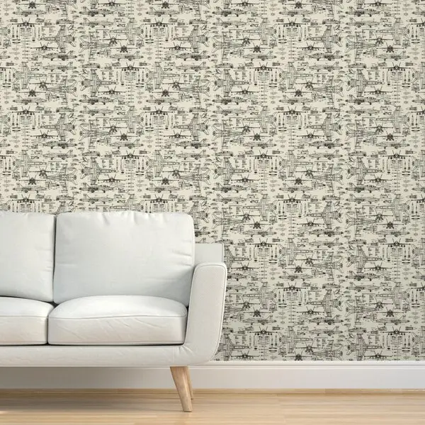 Spoonflower Bear Checkered Plaid Tartan Mackenzie Custom Removable Wallpaper