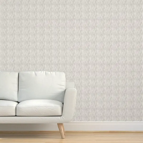 Spoonflower Woodgrain Dotted Line 100% Natural Sisal Grasscloth Wallcovering