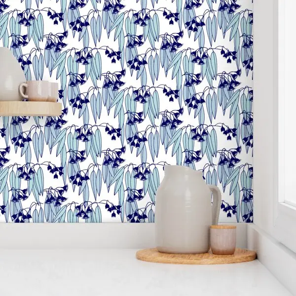 Spoonflower Gumnuts Australian Botanical Custom Removable Wallpaper