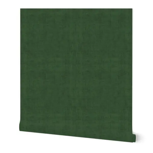 Spoonflower Canvas Texture Green 100% Natural Sisal Grasscloth Wallcovering