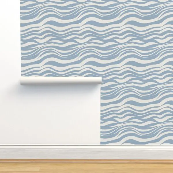 Spoonflower Calm Waters 100% Natural Sisal Grasscloth Wallcovering