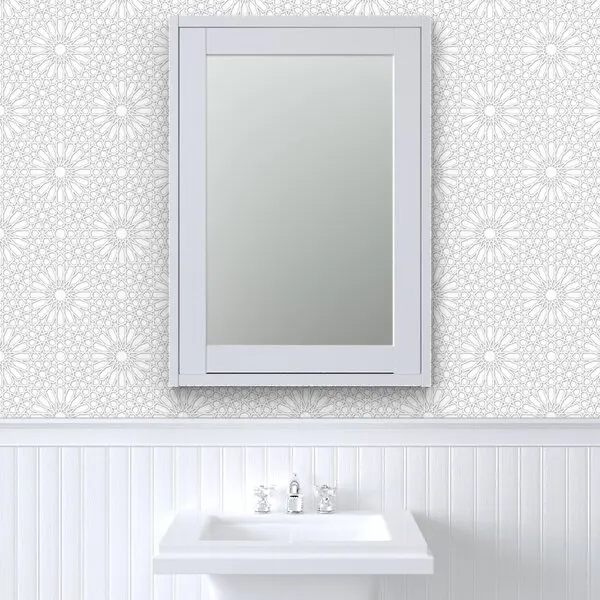 Spoonflower Geometric Mosaic Tile Geometry Arabic Islamic Custom Removable Wallpaper