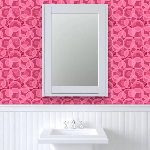 Spoonflower Bubbles Novelty Circle Spot Blender Tonal Custom Pre-pasted Wallpaper